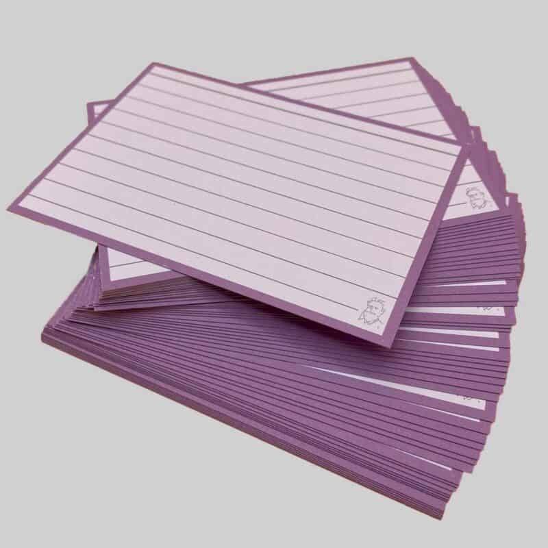 Flashcards A7 Lila Gelinieerd - Leitner® - Systeemkaarten A7 Lila