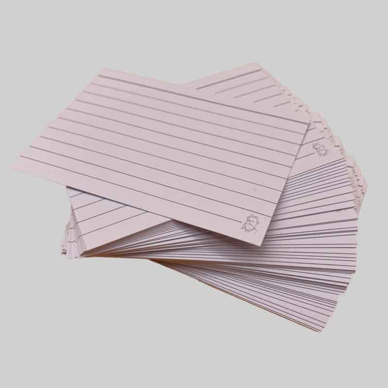 Flashcards A7 Wit Gelinieerd - Leitner® - Systeemkaarten A7 Wit